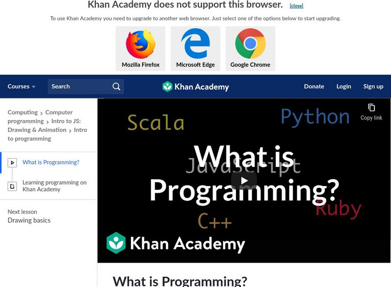 Khan Academy: What Is Programming? Instructional Video for 9th - 10th Grade | Lesson Planet