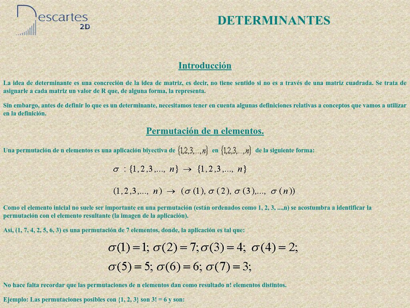Ministerio De Educacion Y Ciencia: Determinantes Activity for 9th ... Ministerio De Educacion Y Ciencia: Determinantes Activity for 9th ...