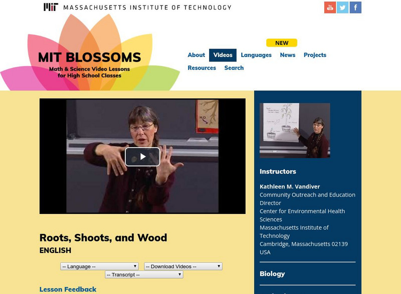 Mit: Blossoms: Roots, Shoots, and Wood Instructional Video for 9th ... Mit: Blossoms: Roots, Shoots, and Wood Instructional Video for 9th ...