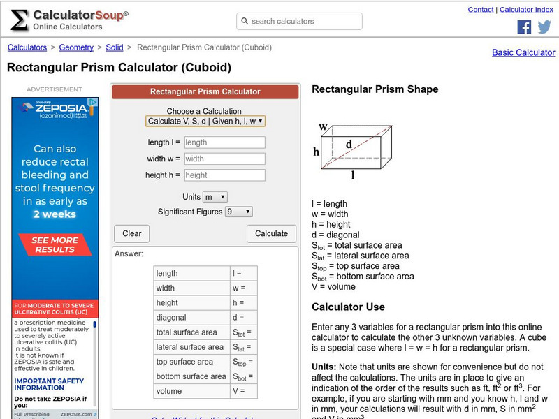 Calculator Soup: Rectangular Prism Calculator Unit Plan for 6th - 8th ... Calculator Soup: Rectangular Prism Calculator Unit Plan for 6th - 8th ...