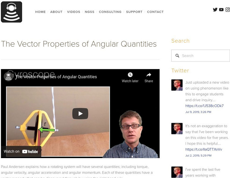 Bozeman Science: The Vector Properties of Angular Quantities ... Bozeman Science: The Vector Properties of Angular Quantities ...