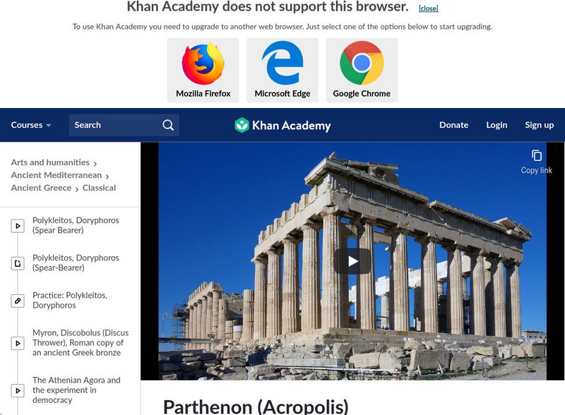 Khan Academy: Art History: Parthenon Instructional Video for 9th - 10th Grade | Lesson Planet