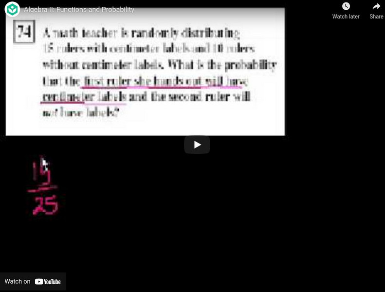 Khan Academy: Algebra: Algebra Ii: Functions and Probability ... Khan Academy: Algebra: Algebra Ii: Functions and Probability ...