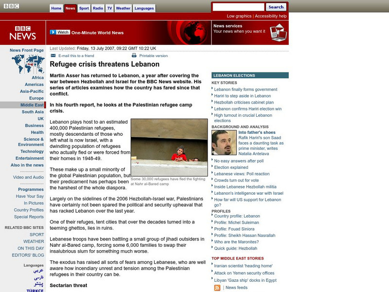 Bbc: Refugee Crisis Threatens Lebanon Article for 9th - 10th Grade ... Bbc: Refugee Crisis Threatens Lebanon Article for 9th - 10th Grade ...