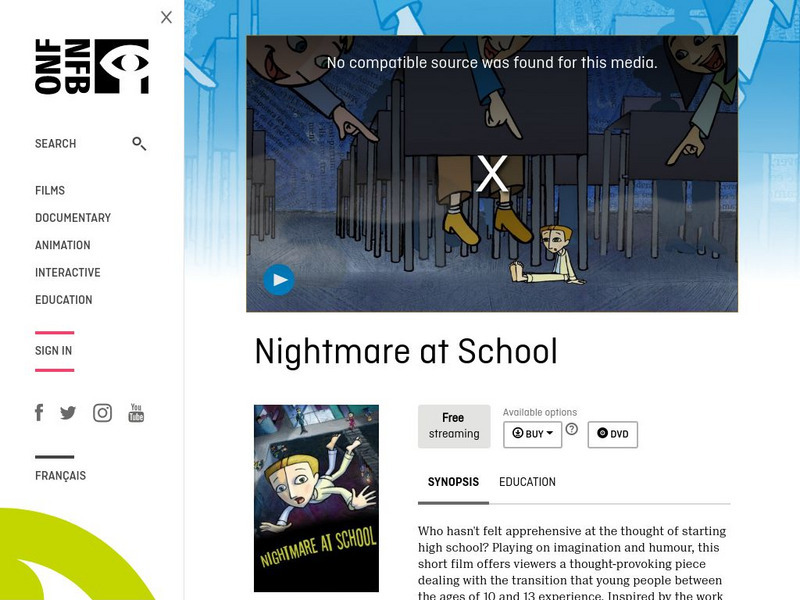 National Film Board of Canada: Nightmare at School Instructional Video for 6th - 8th Grade ...