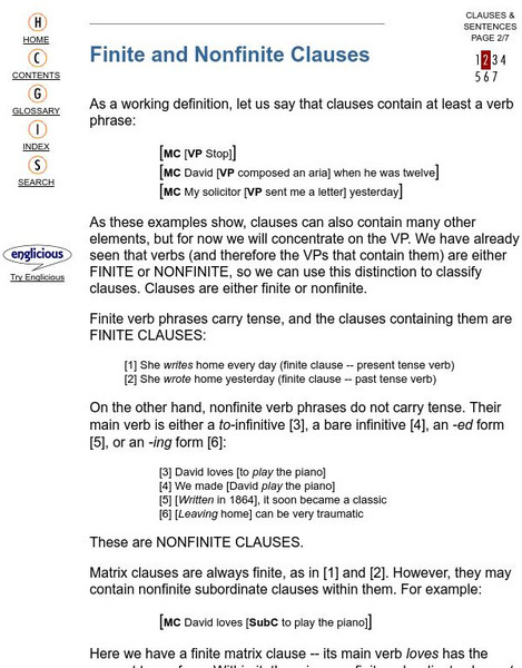University College London: Finite and Nonfinite Clauses Unit Plan for 9th - 10th Grade | Lesson ...
