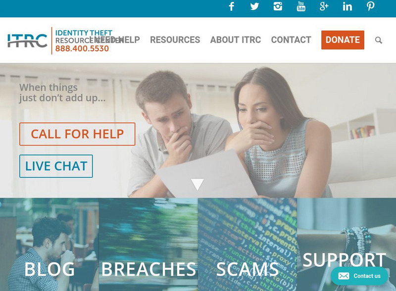 Identity Theft Resource Center Website for 9th - 10th Grade | Lesson Planet Identity Theft Resource Center Website for 9th - 10th Grade | Lesson Planet