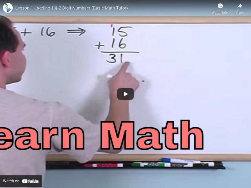 Math Tutor Dvd: Lesson 1 Adding 1 & 2 Digit Numbers Instructional Video ... Math Tutor Dvd: Lesson 1 Adding 1 & 2 Digit Numbers Instructional Video ...