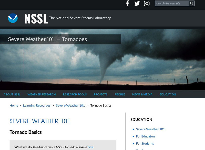 Noaa National Severe Storms Laboratory Tornadoes Website For 9th 10th Grade Lesson Planet 