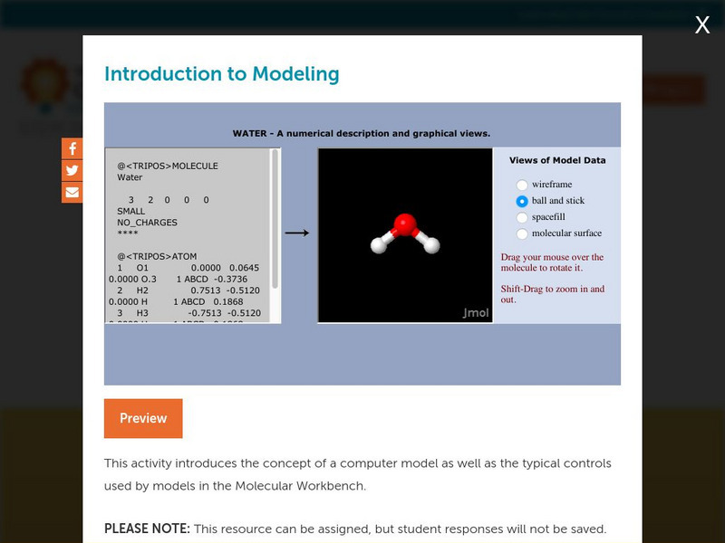 Concord Consortium Introduction To Modeling Unit Plan For 9th 10th