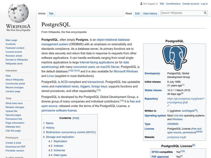 Wikipedia: Postgre Sql Handout for 9th - 10th Grade | Lesson Planet Wikipedia: Postgre Sql Handout for 9th - 10th Grade | Lesson Planet