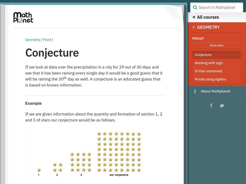 Math Planet Geometry Conjecture Ebook For 9th 10th Grade Lesson