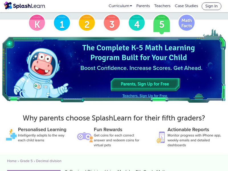 Splash Learn: Decimal Arithmetic Interactive for 5th Grade | Lesson Planet Splash Learn: Decimal Arithmetic Interactive for 5th Grade | Lesson Planet
