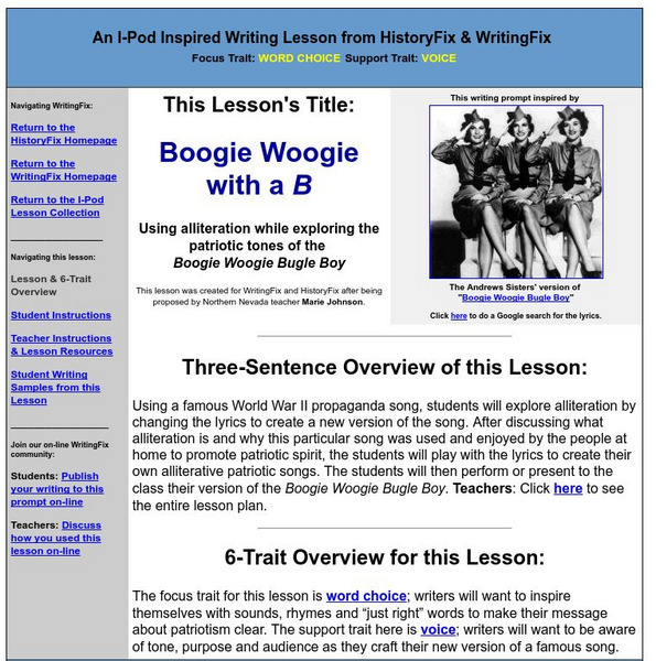 Writing Fix: An I Pod Inspired Writing Lesson: Boogie Woogie With a B ... Writing Fix: An I Pod Inspired Writing Lesson: Boogie Woogie With a B ...