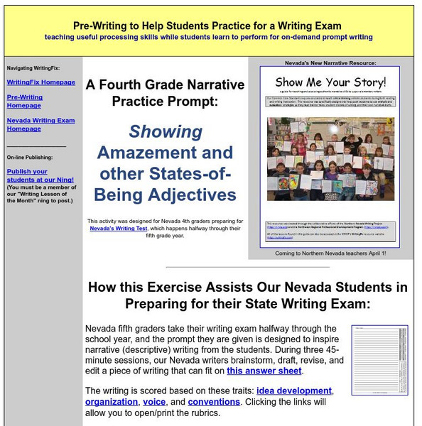 Writing Fix: 4th Grade Narrative Practice Prompt: Showing Amazement ... Writing Fix: 4th Grade Narrative Practice Prompt: Showing Amazement ...
