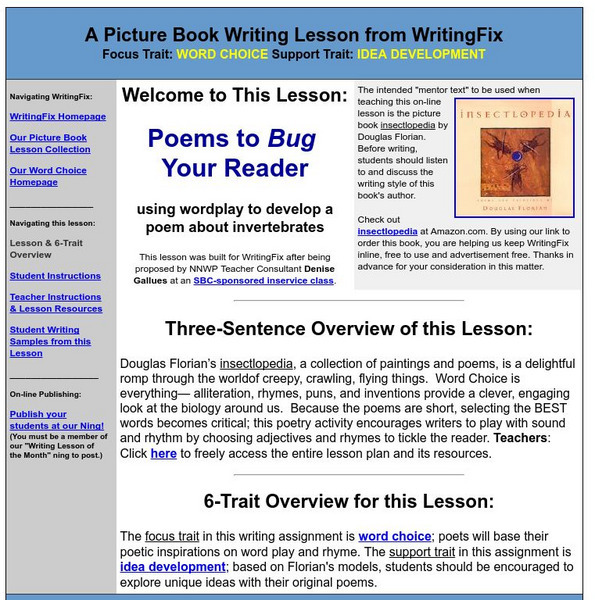 Writing Fix: Poems to Bug Your Reader: Develop a Poem About ... Writing Fix: Poems to Bug Your Reader: Develop a Poem About ...