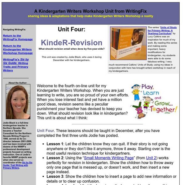 Writing Fix: Kinde R Revision Lesson Plan for Pre-K - 1st Grade ... Writing Fix: Kinde R Revision Lesson Plan for Pre-K - 1st Grade ...