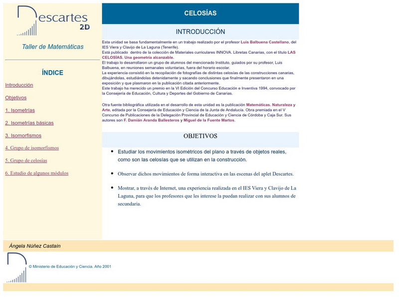 Ministerio De Educacion Y Ciencia: Celosias Lesson Plan for 9th - 10th ... Ministerio De Educacion Y Ciencia: Celosias Lesson Plan for 9th - 10th ...