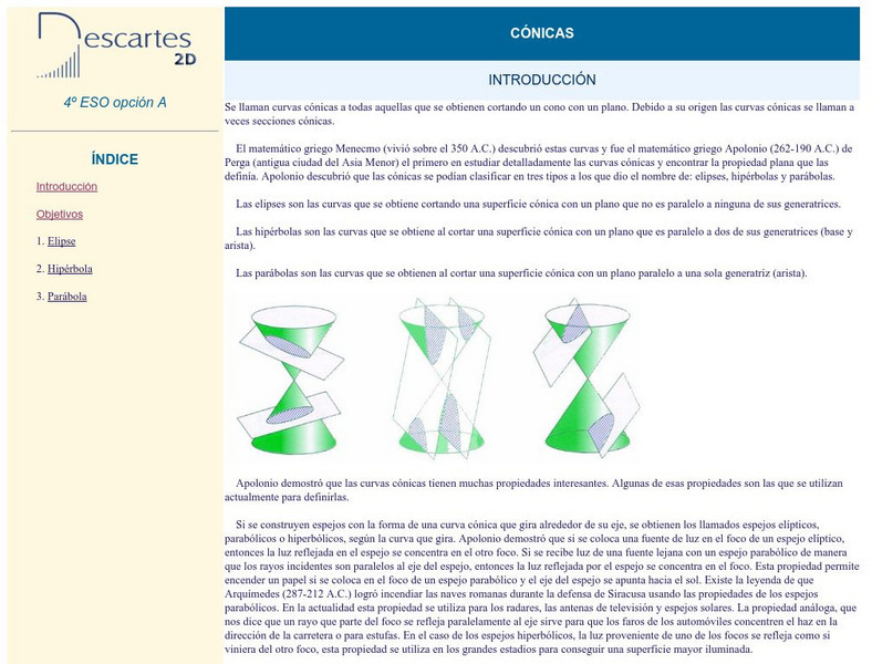 Ministerio De Educacion Y Ciencia: Conicas Activity for 9th - 10th ... Ministerio De Educacion Y Ciencia: Conicas Activity for 9th - 10th ...