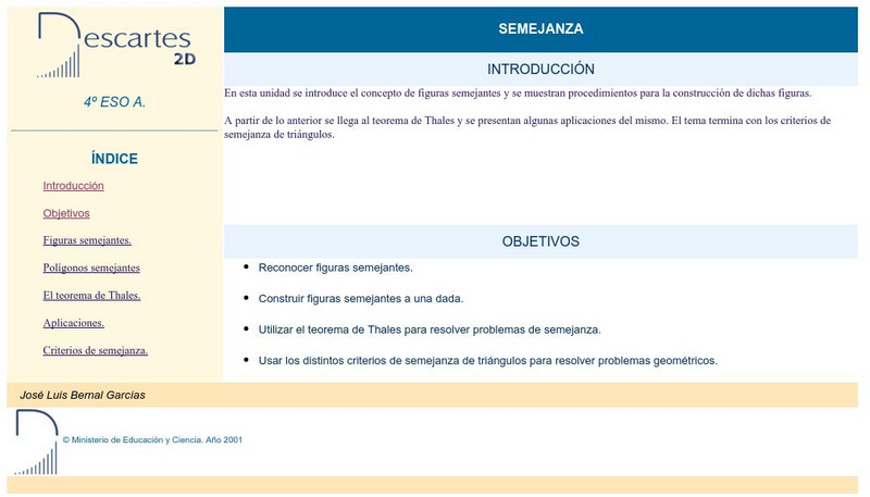 Ministerio De Educacion Y Ciencia: Semejanza Activity for 9th - 10th ... Ministerio De Educacion Y Ciencia: Semejanza Activity for 9th - 10th ...