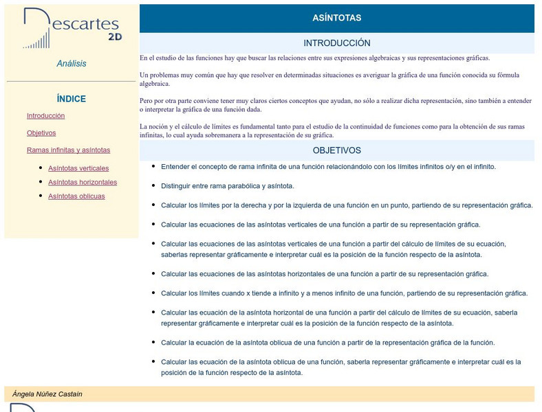 Ministerio De Educacion Y Ciencia: Asintotas Activity for 9th - 10th ... Ministerio De Educacion Y Ciencia: Asintotas Activity for 9th - 10th ...