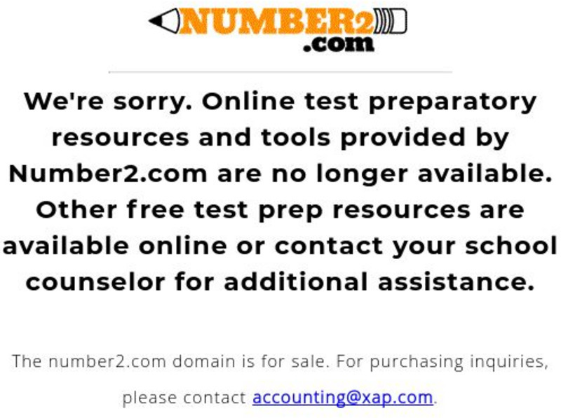 Number2.com: Free Online Test Prep: Act Study Guide for 9th - 10th ... Number2.com: Free Online Test Prep: Act Study Guide for 9th - 10th ...