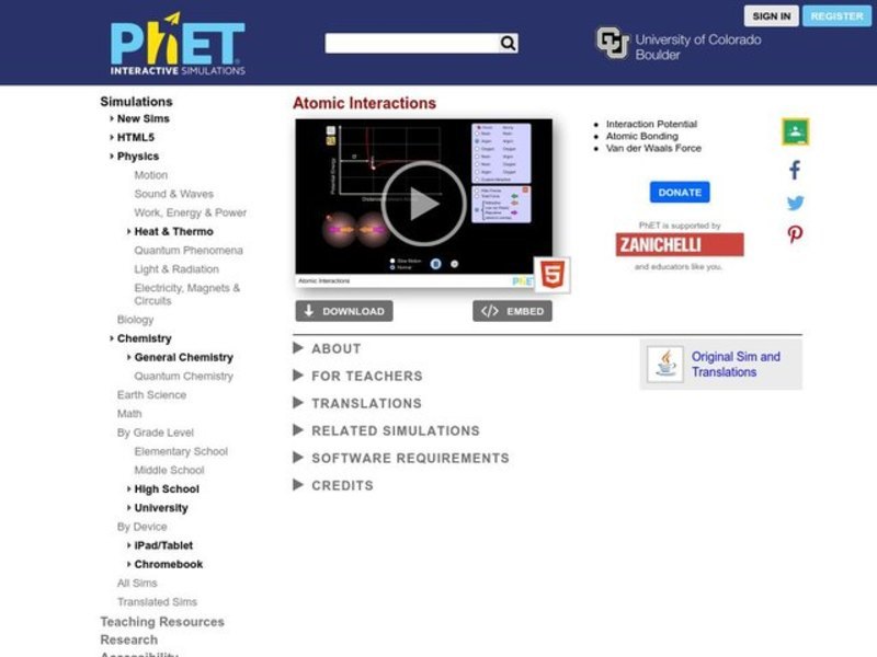 Atomic Interactions Interactive For 6th 12th Grade Lesson Planet