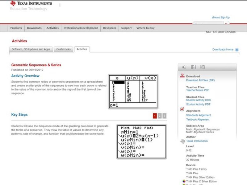 Geometric Sequences and Series Lesson Plan for 10th - 12th Grade ... Geometric Sequences and Series Lesson Plan for 10th - 12th Grade ...