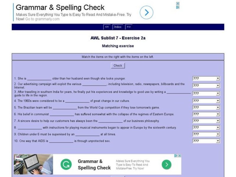 English Vocabulary Skills AWL Sublist 7 Exercise 2a Interactive For english-vocabulary-skills-awl-sublist-7-exercise-2a-interactive-for