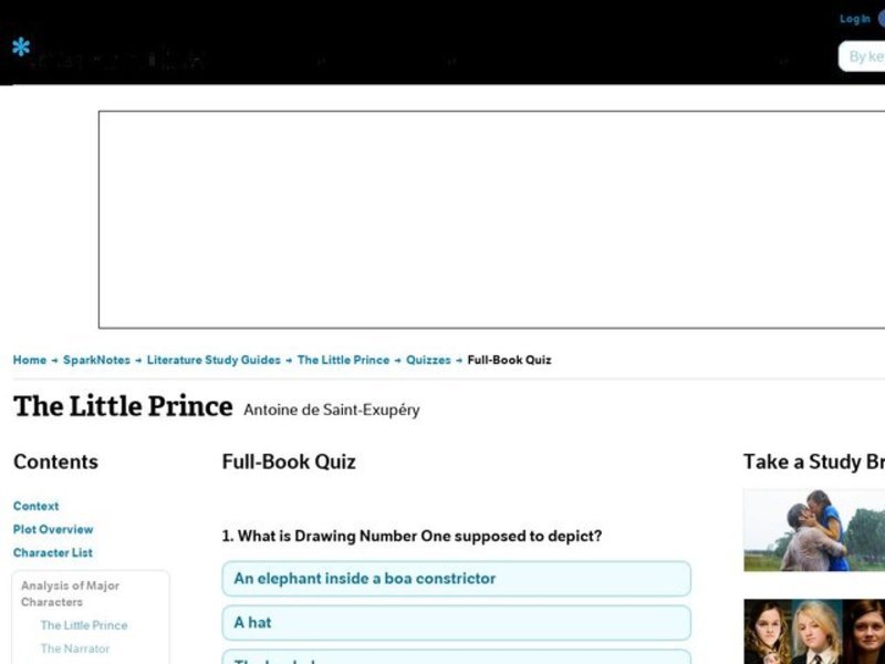 The Little Prince Quiz Interactive for 7th - 9th Grade | Lesson Planet