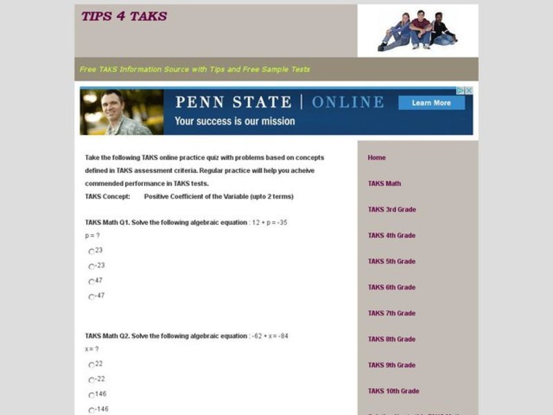 TAKS Math Quiz Positive Coefficient Of The Variable Interactive For 6th 8th Grade Lesson Planet taks-math-quiz-positive-coefficient-of-the-variable-interactive-for-6th-8th-grade-lesson-planet