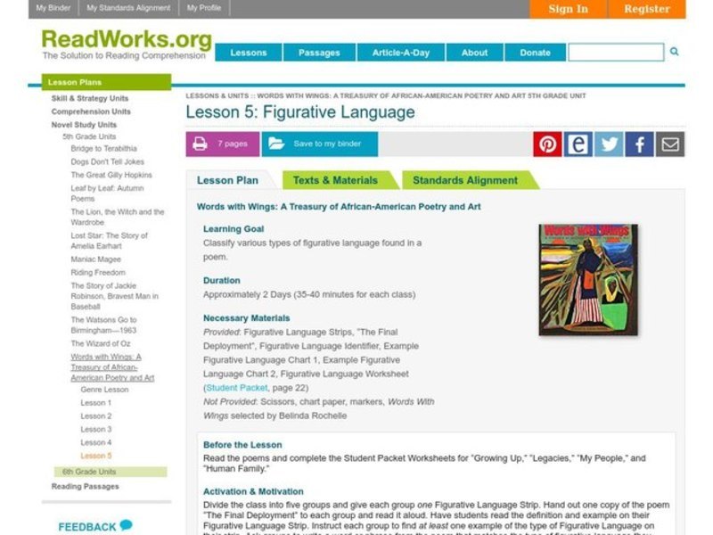 Figurative Language Lesson Plan For 5th Grade Lesson Planet Figurative Language Lesson Plan For 5th Grade Lesson Planet