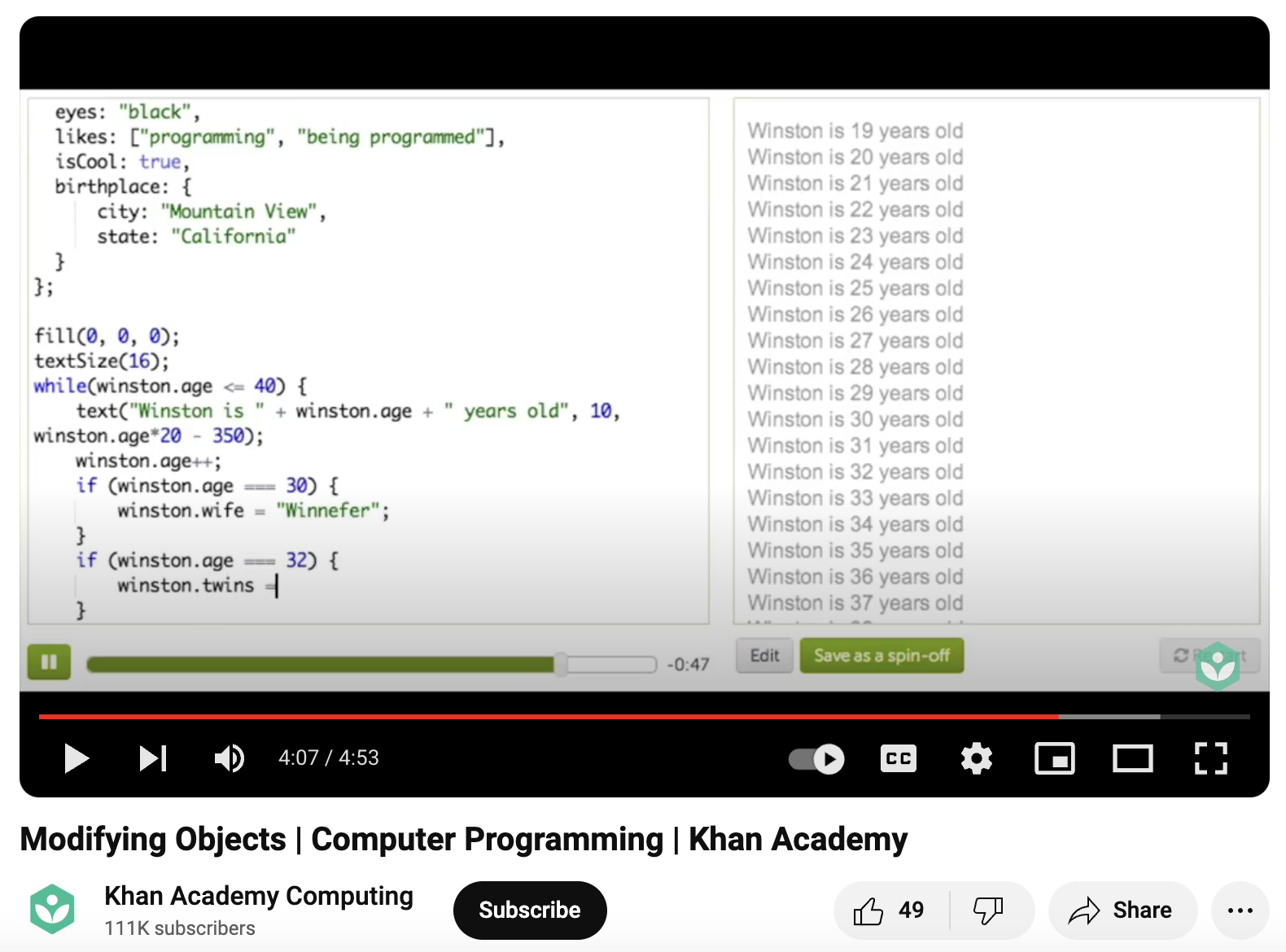 Modifying Objects, Computer Programming Instructional Video for 6th ... Modifying Objects, Computer Programming Instructional Video for 6th ...