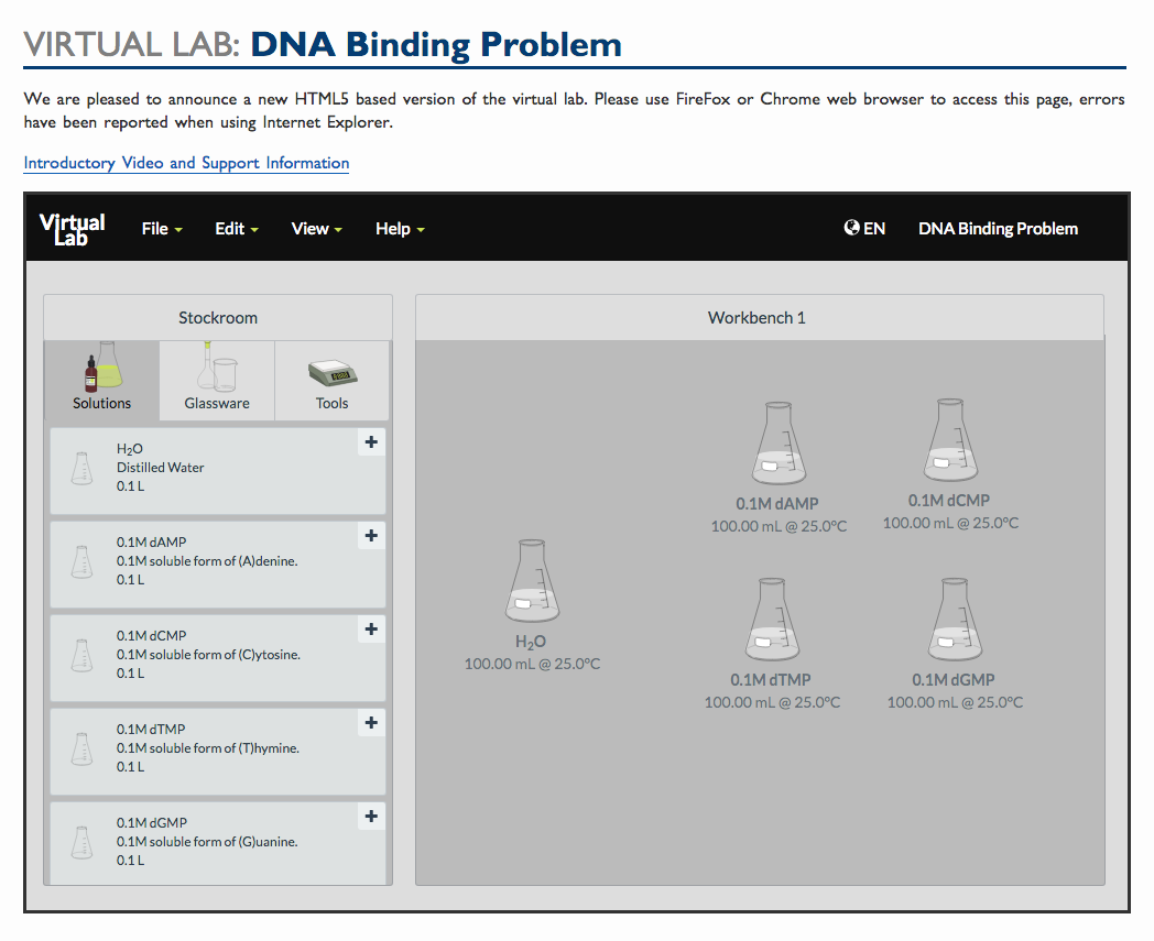 Virtual Lab Dna Binding Problem Interactive For 9th Higher Ed Lesson Planet 0750