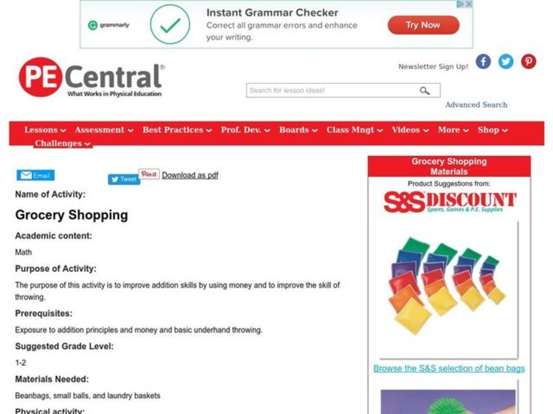 Grocery Shopping Lesson Plan for 1st - 2nd Grade | Lesson Planet Grocery Shopping Lesson Plan for 1st - 2nd Grade | Lesson Planet