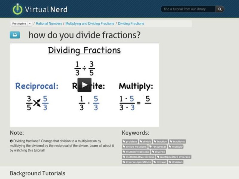 How Do You Divide Fractions Video For 4th 6th Grade Lesson Planet How Do You Divide Fractions Video For 4th 6th Grade Lesson Planet