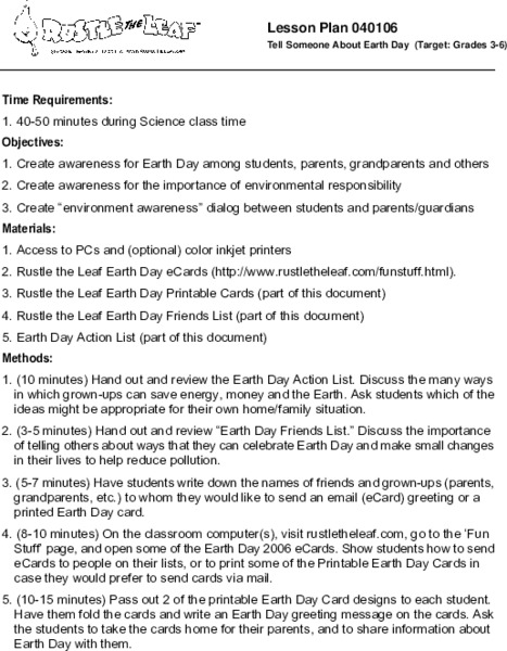 Tell Someone About Earth Day Lesson Plan For 3rd 5th Grade Lesson Planet tell-someone-about-earth-day-lesson-plan-for-3rd-5th-grade-lesson-planet