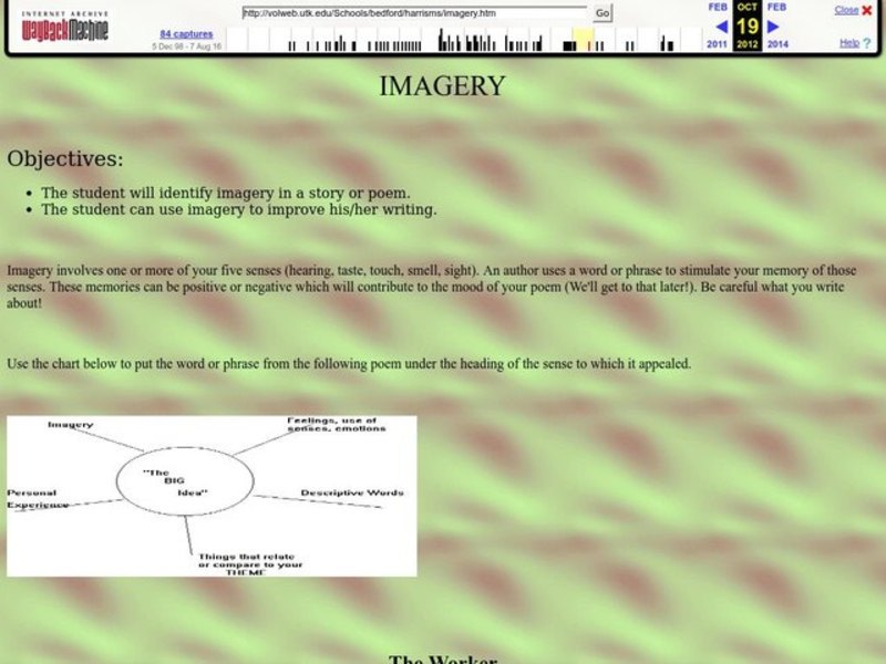 Imagery Lesson Plan for 6th - 8th Grade | Lesson Planet Imagery Lesson Plan for 6th - 8th Grade | Lesson Planet