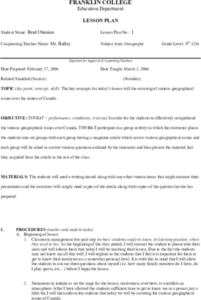 Canada Lesson Plan For 9th 12th Grade Lesson Planet Canada Lesson Plan For 9th 12th Grade Lesson Planet