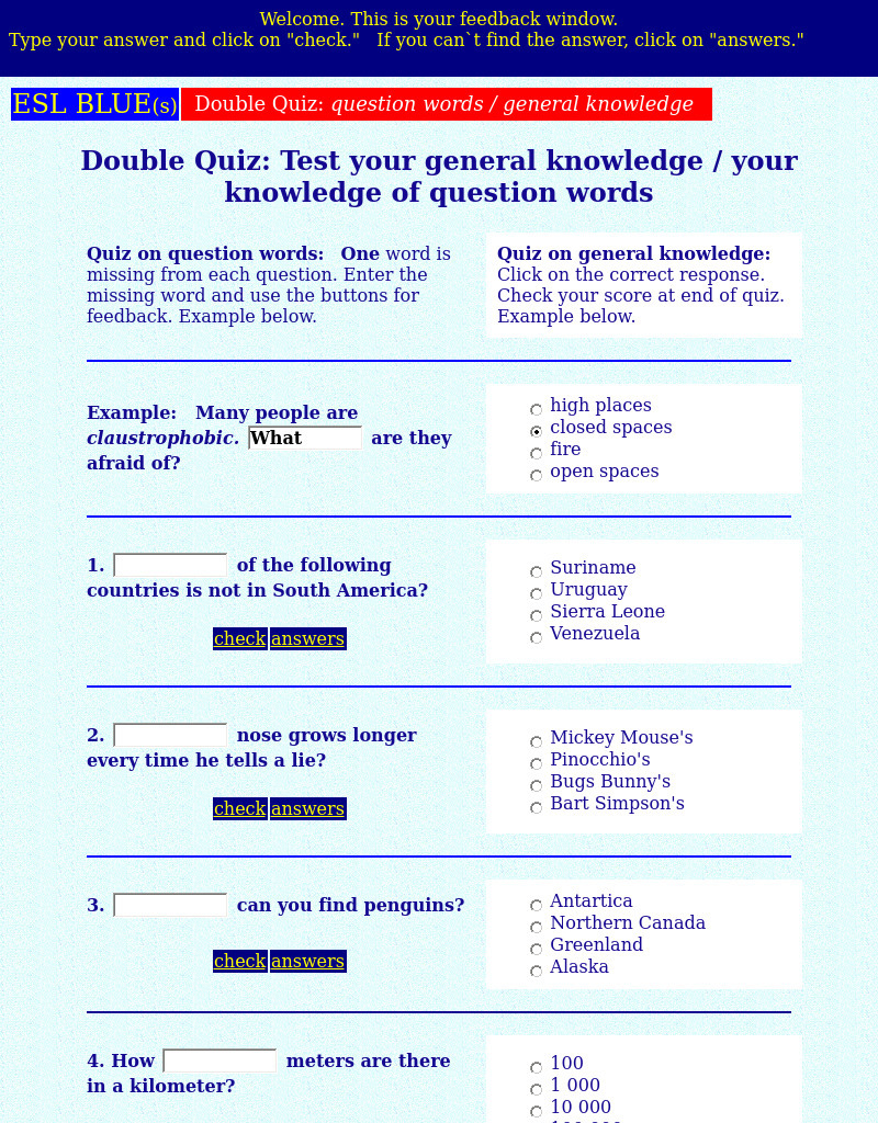 Double Quiz Test Your General Knowledge Knowledge Of Question Words double-quiz-test-your-general-knowledge-knowledge-of-question-words