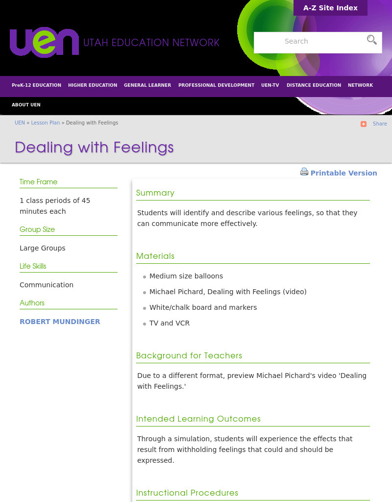 Dealing With Feelings Lesson Plan For Kindergarten 2nd Grade Lesson dealing-with-feelings-lesson-plan-for-kindergarten-2nd-grade-lesson