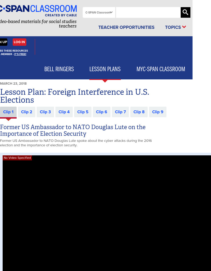 Foreign Interference In U S Elections Lesson Plan For 6th 12th Grade