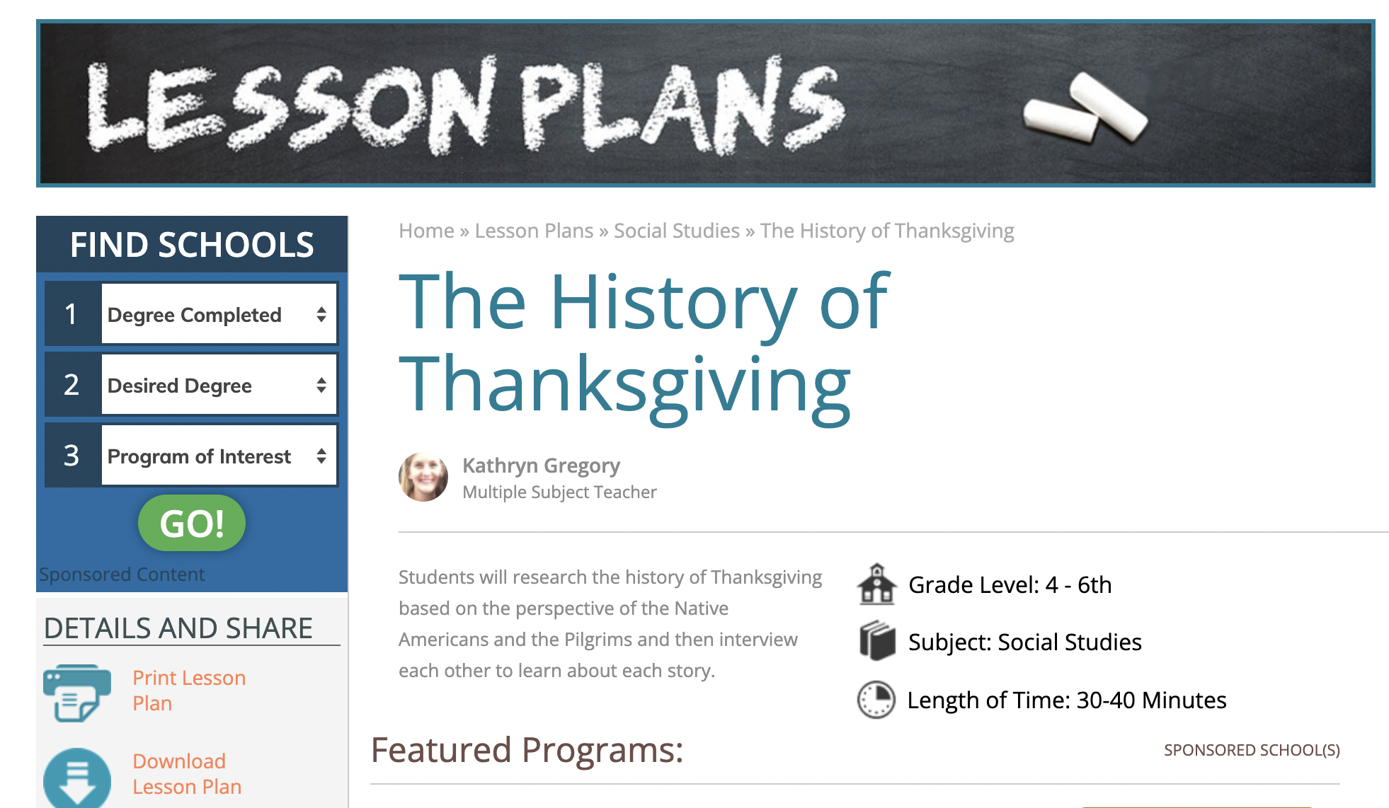 The History Of Thanksgiving Lesson Plan For 4th 6th Grade Lesson Planet the-history-of-thanksgiving-lesson-plan-for-4th-6th-grade-lesson-planet