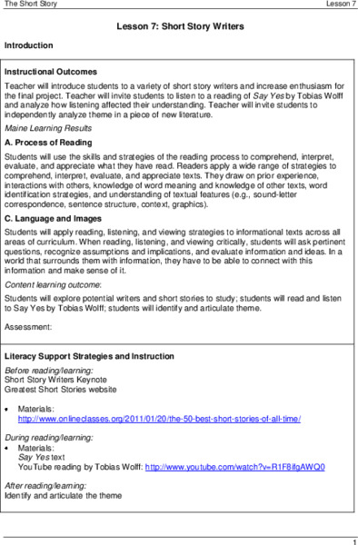 Introduction To Short Story Writers Say Lesson Plan For 9th 12th introduction-to-short-story-writers-say-lesson-plan-for-9th-12th