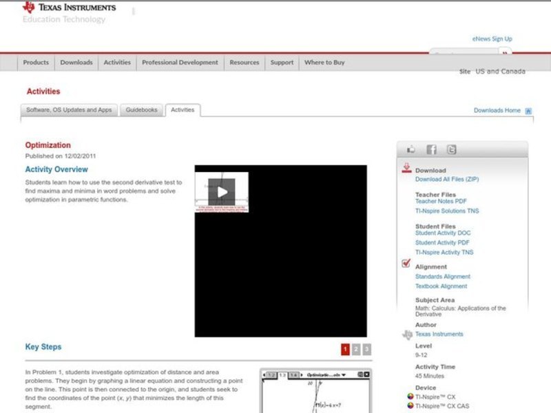 Optimization Lesson Plan for 9th - 12th Grade | Lesson Planet Optimization Lesson Plan for 9th - 12th Grade | Lesson Planet