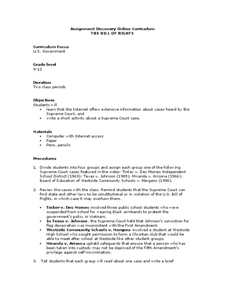 The Bill Of Rights Lesson Plan For 9th Grade Lesson Planet the-bill-of-rights-lesson-plan-for-9th-grade-lesson-planet