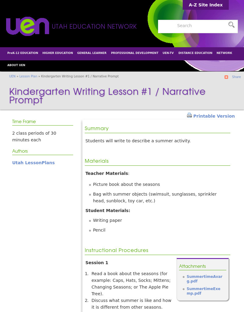 Kindergarten Writing Narrative Prompt Lesson Plan For Kindergarten kindergarten-writing-narrative-prompt-lesson-plan-for-kindergarten